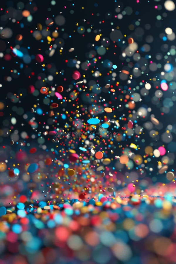 Flying Particles and Sprinkles Background, Exploding Confetti, Shiny ...