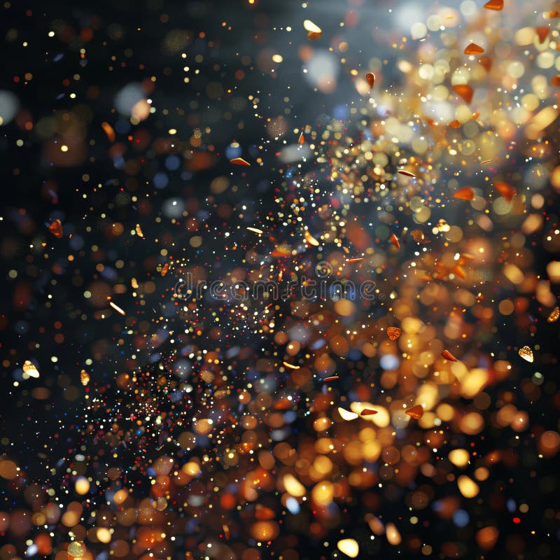 Flying Particles and Sprinkles Background, Exploding Confetti, Shiny ...