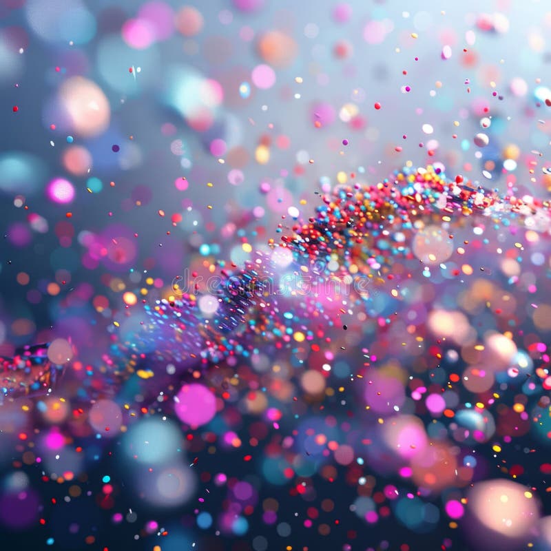 Flying Particles and Sprinkles Background, Exploding Confetti, Shiny ...