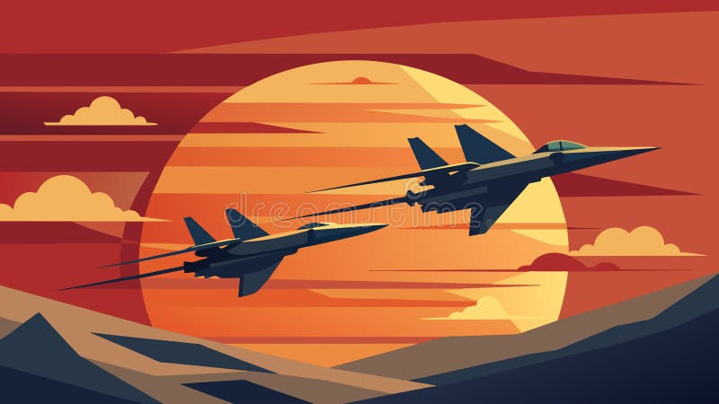 Flying in Perfect Sync the Jets Form a Striking Visual Against the ...