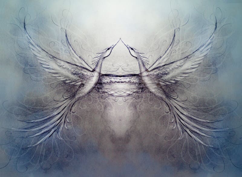 Flying Phoenix Bird As Symbol of Rebirth and New Beginning and Ancient ...