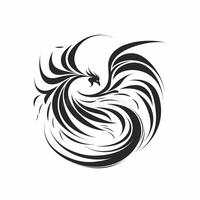 Phoenix Symbol Illustration. Generative AI Stock Illustration ...