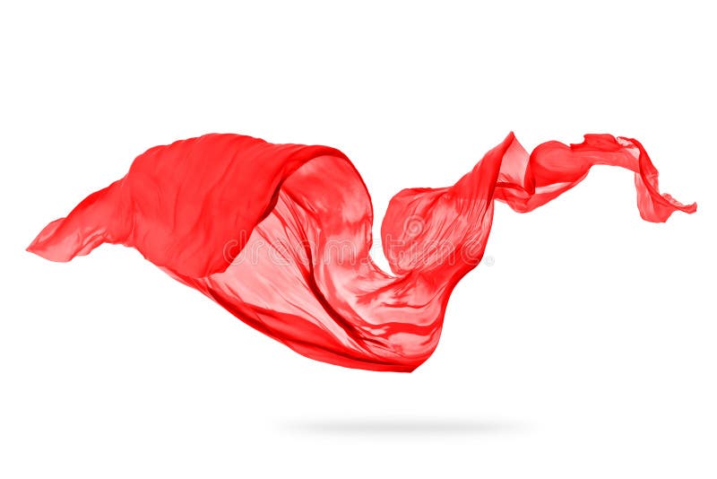 Red Cloth Fly Air, Reddish Satin Fabric Throws Stock Photo - Image of ...