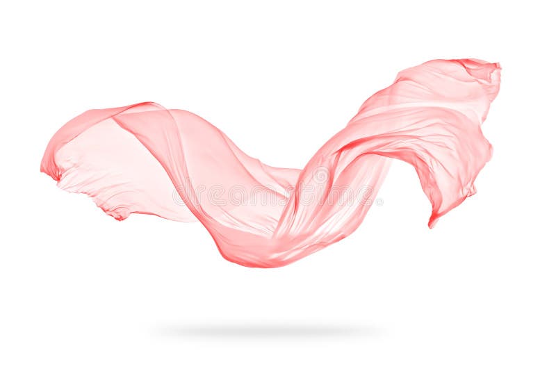 Flying Piece of Coloured Cloth on White Background Stock Image - Image ...