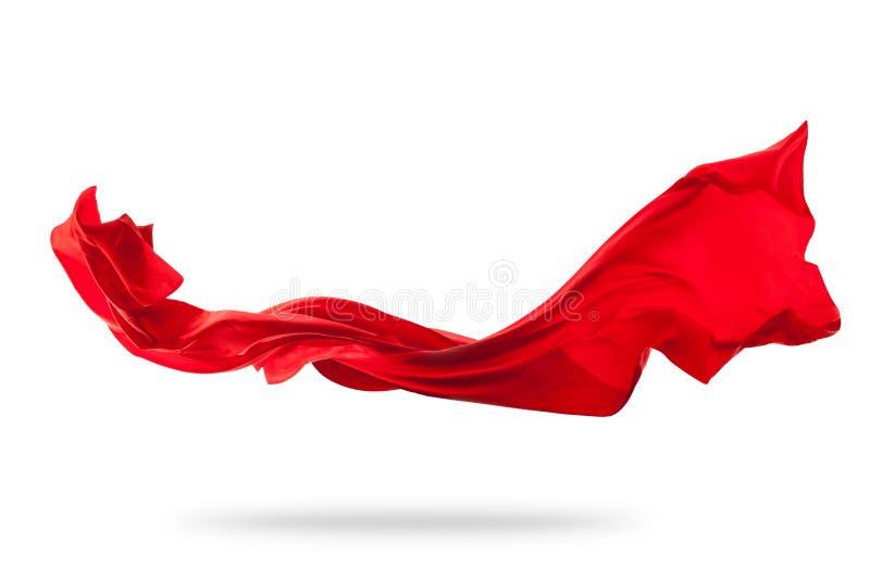 Flying Piece of Coloured Cloth on White Background Stock Photo - Image ...