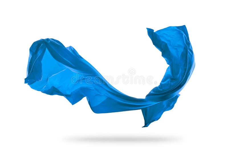 Flying Piece of Coloured Cloth on White Background Stock Image - Image ...