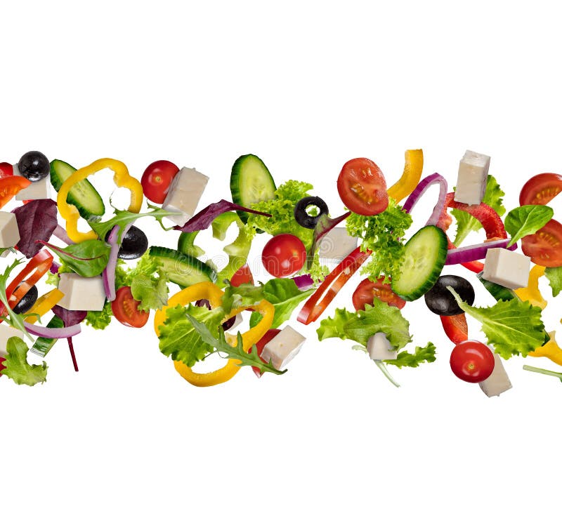 Isolated vegetable pieces stock photo. Image of atop - 124604766