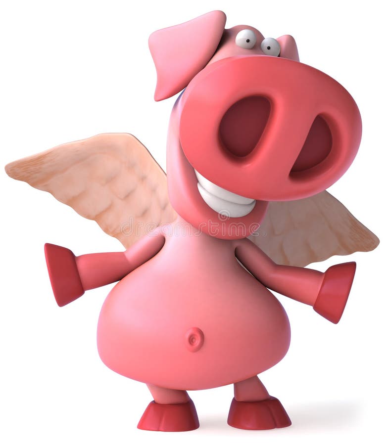 Animated Flying Pig