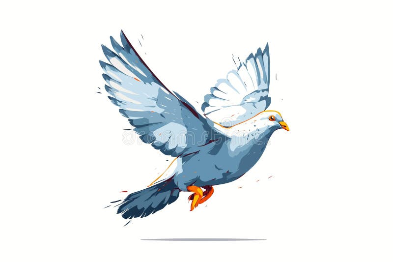 Flying Pigeon Many Shape Isolated Stock Vector - Illustration of ...