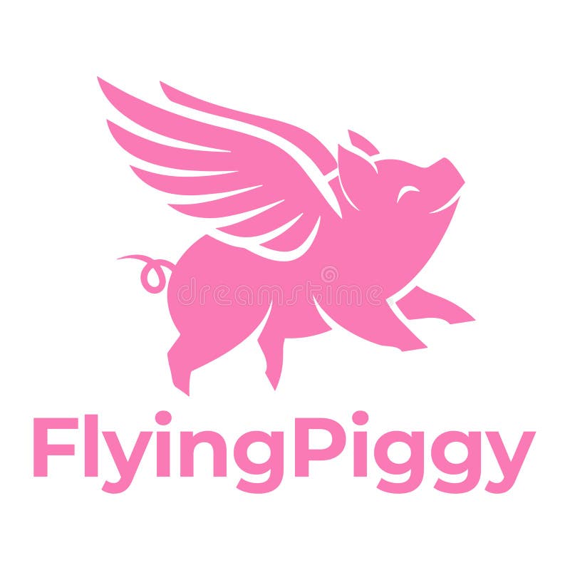 Flying Pig Logo Stock Illustrations – 292 Flying Pig Logo Stock ...