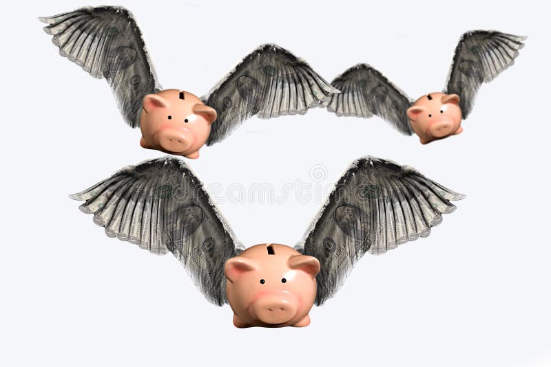 Flying Pigs stock image. Image of plan, cloud, prosperity - 26955429