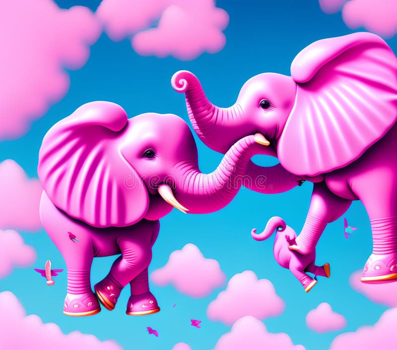 Pink Flying Elephant