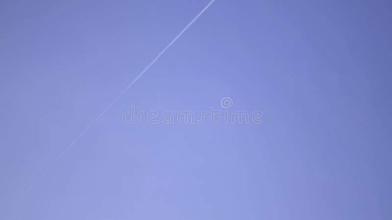 Flying Plane on Blue Sky - Trail, Hemtrails Stock Footage - Video of ...
