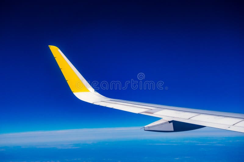 Flying in the Plane, High in the Sky, Summer Holidays Stock Image ...