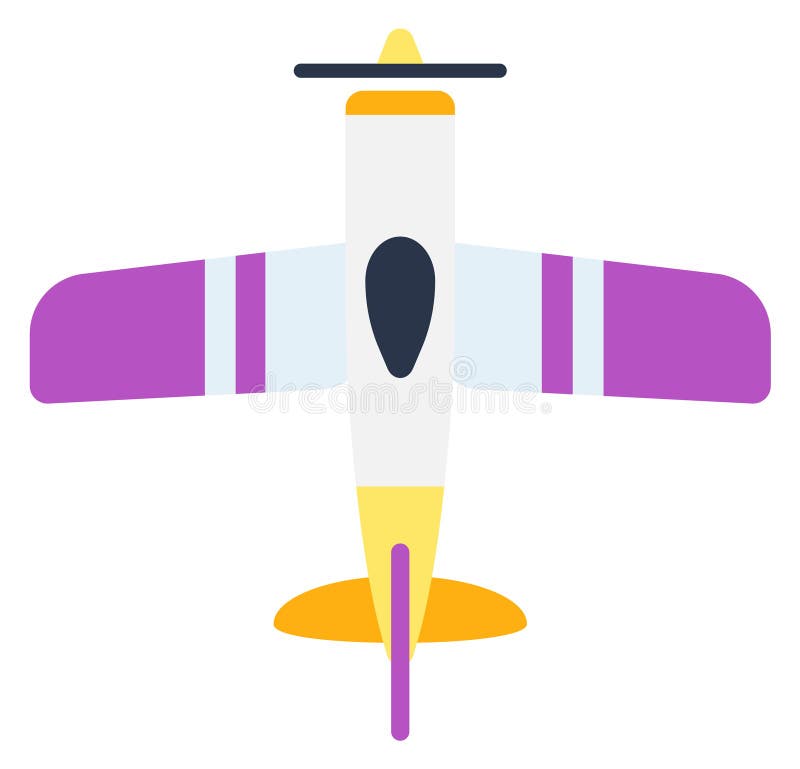 Flying Plane Top View. Retro Biplane Aircraft Stock Vector ...