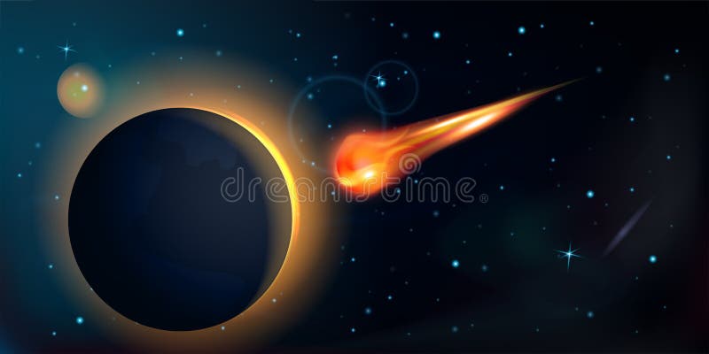 Realistic Meteor Storm Composition Stock Vector - Illustration of spark ...