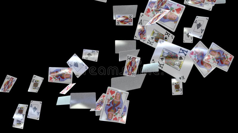 Flying Playing Cards Animation with Alpha Channel Stock Footage - Video ...