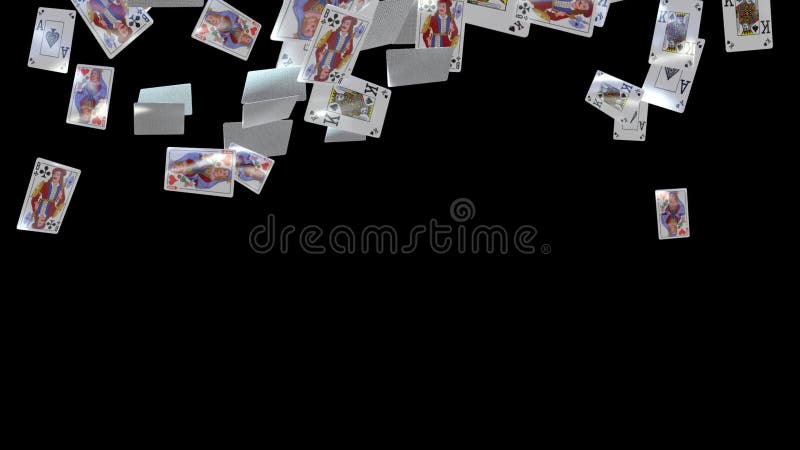 Flying Playing Cards Animation with Alpha Channel Stock Footage - Video ...