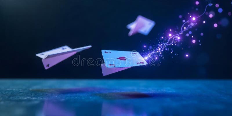 Flying Playing Cards Create a Magical Atmosphere in an Enchanted ...