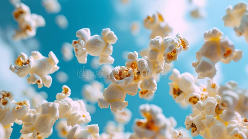 Flying popcorn art poser stock illustration. Illustration of abstract ...