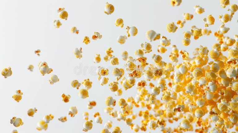 The Flying Popcorn Explosion.AI Generated Image Stock Image - Image of ...