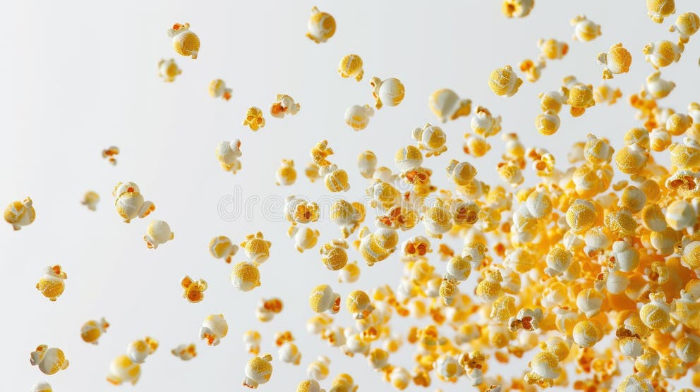 The Flying Popcorn Explosion.AI Generated Image Stock Image - Image of ...