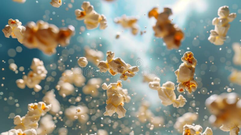 Flying popcorn stock illustration. Illustration of fresh - 315796672