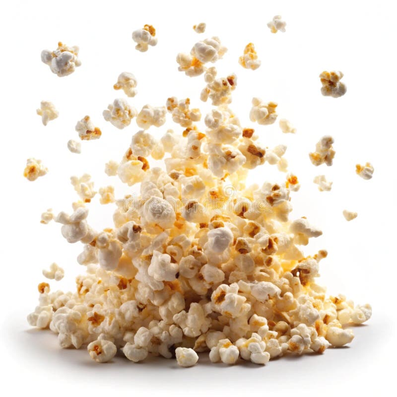 Flying popcorn isolated stock illustration. Illustration of ...