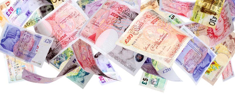 Isolated British Money Falling Editorial Photo - Image of paper, money ...