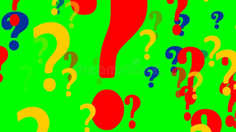 Flying Question Mark on Green Screen. Stock Footage - Video of request ...