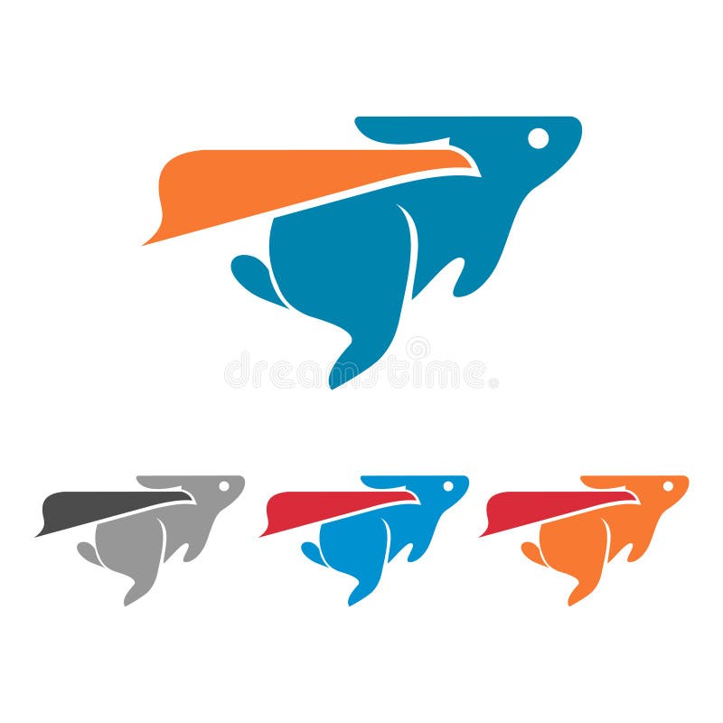 Flying Rabbit Bunny Hero Mascot Cartoon Illustration Stock Vector ...