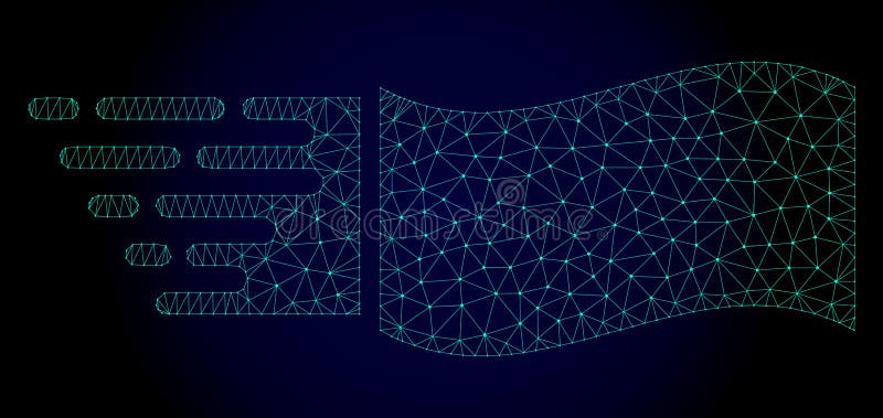 Flying Rectangle Polygonal Frame Vector Mesh with Fast Motion Effect ...