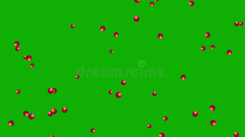 Flying Red Balls Motion Graphics with Green Screen Background Stock ...