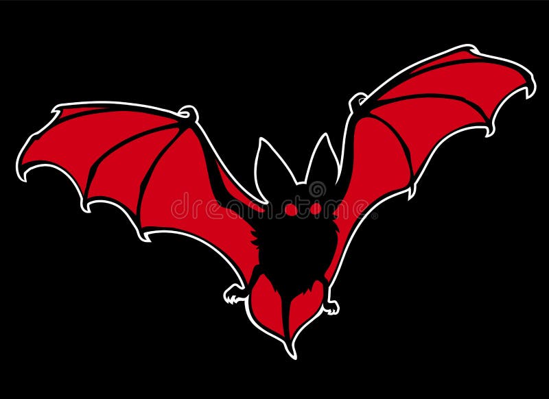 Flying Bat. Stylized Animal Drawing Stock Vector - Illustration of ...