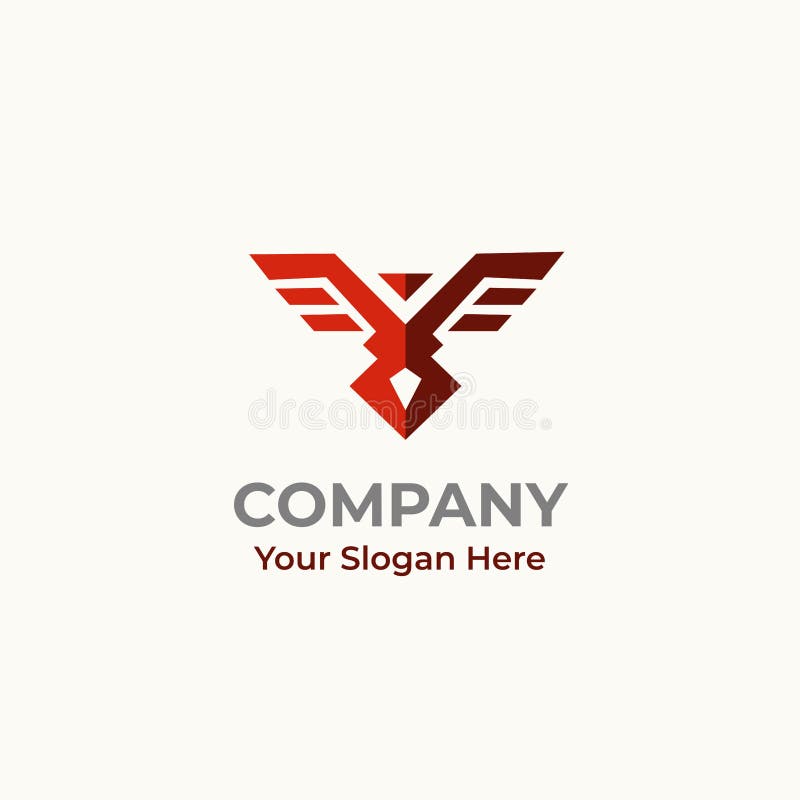 Flying Red Bird Luxury Company Logo Vector Stock Vector - Illustration ...
