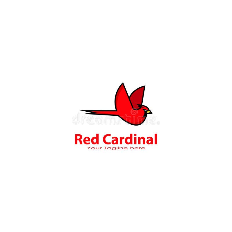 Flying Red Cardinal Logo Vector Graphics Stock Vector - Illustration of ...