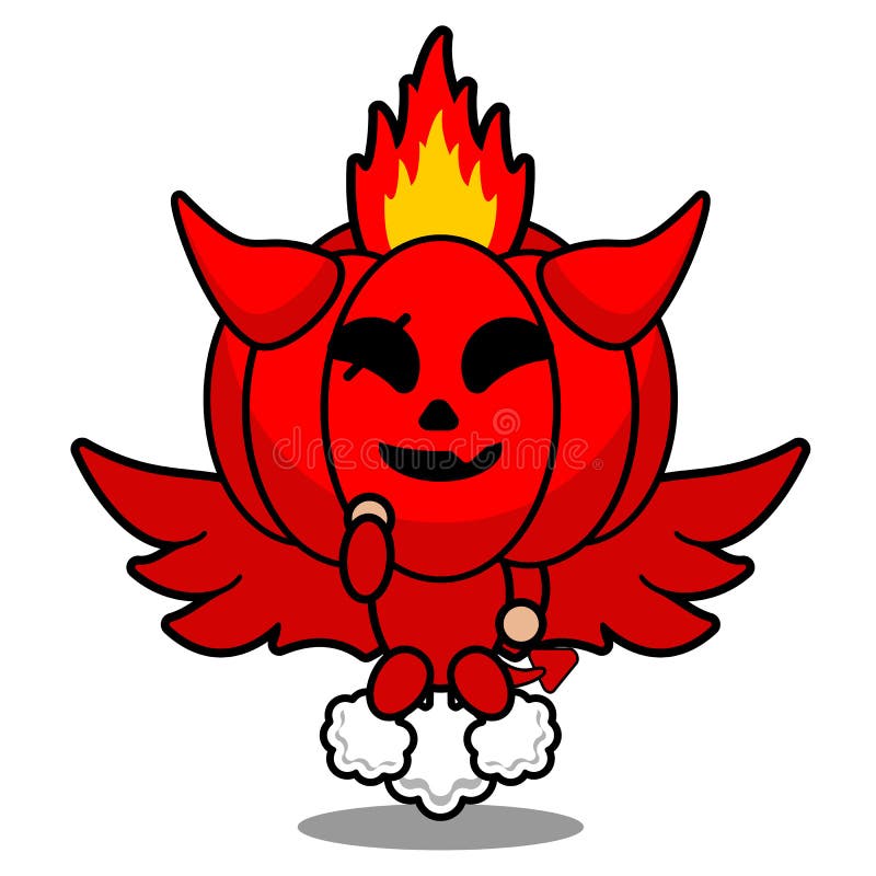 Flying Devil Cartoon stock vector. Illustration of cartoon - 78259008