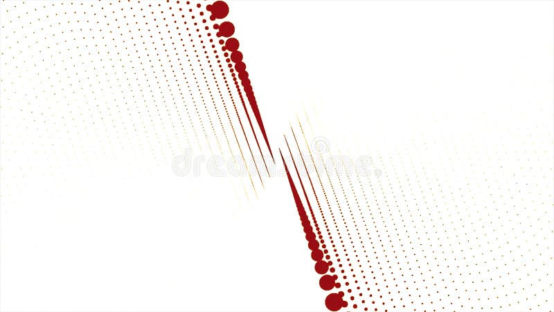 Flying through Red Dots on White Background. Abstract Background with ...