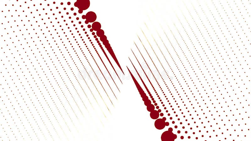 Flying through Red Dots on White Background. Abstract Background with ...