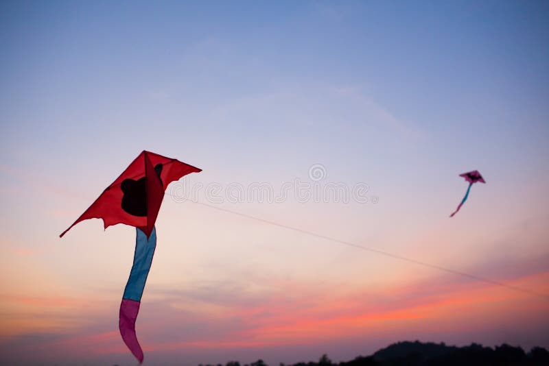 Flying Red Kites stock photo. Image of beautiful, childhood - 22100188
