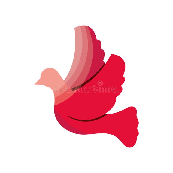 Flying red pigeon stock vector. Illustration of wildlife - 222340531
