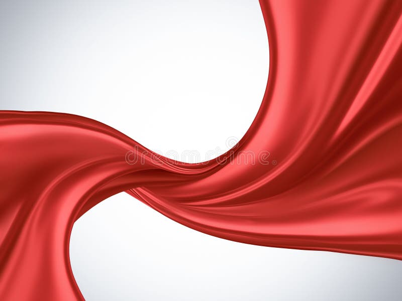 Flying red silk fabric stock illustration. Illustration of bright ...