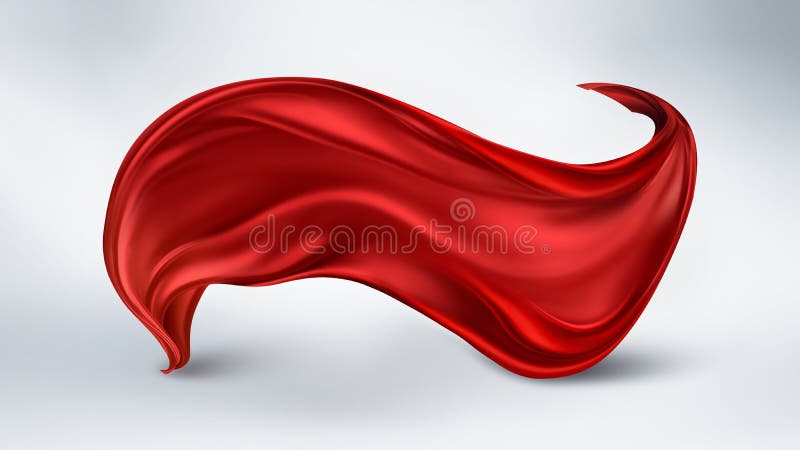 Flying red silk fabric stock illustration. Illustration of bright ...