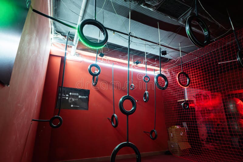 Flying Remote Control Drones Game Indoor Play Zone Stock Image - Image ...