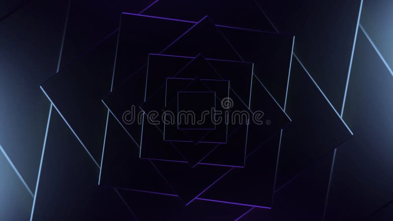 Flying through Rhombus Shaped Hypnotic Tunnel. Design. Gradient ...