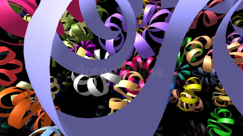 Flying Ribbons Generated 3D Video Stock Video - Video of animation ...