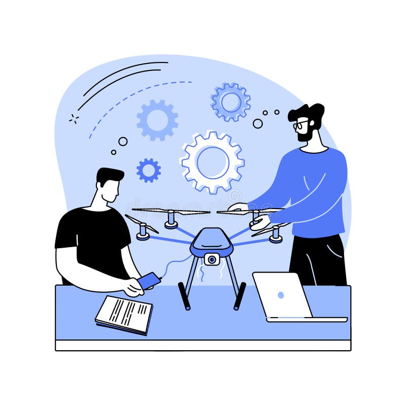 Flying Robot Drones Isolated Cartoon Vector Illustrations. Stock ... Flying Robot Drones Isolated Cartoon Vector Illustrations. Stock ...
