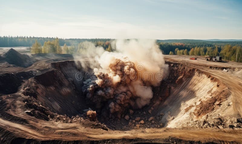 Flying Rock Particles and Dust Storm during Dynamite Blast on ...