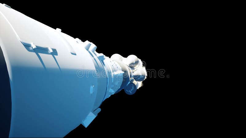 Flying Rocket with Alpha Mask. Fire Og Rocket. Realistic 4k Animation ...