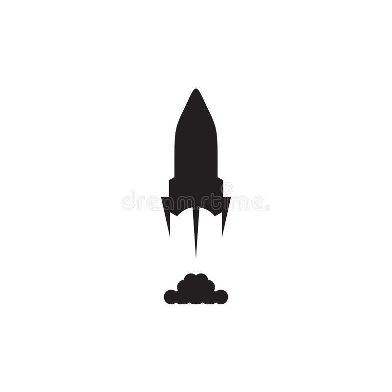 Flying Rocket Logo Design Template Stock Vector - Illustration of ...